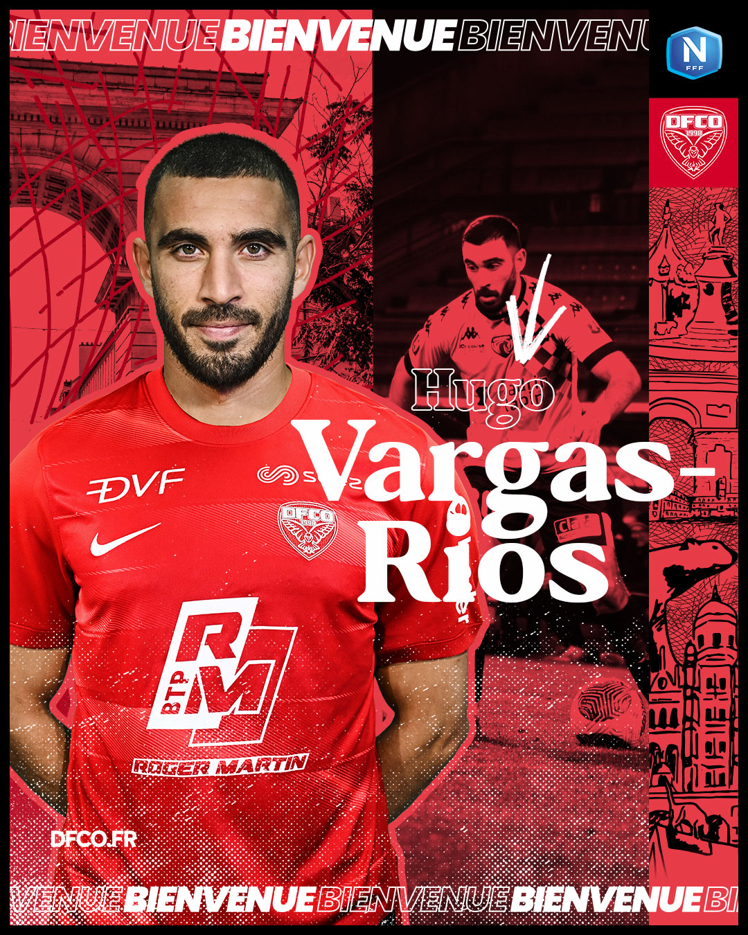 Hugo Vargas-Rios va s’engager au DFCO - DFCO